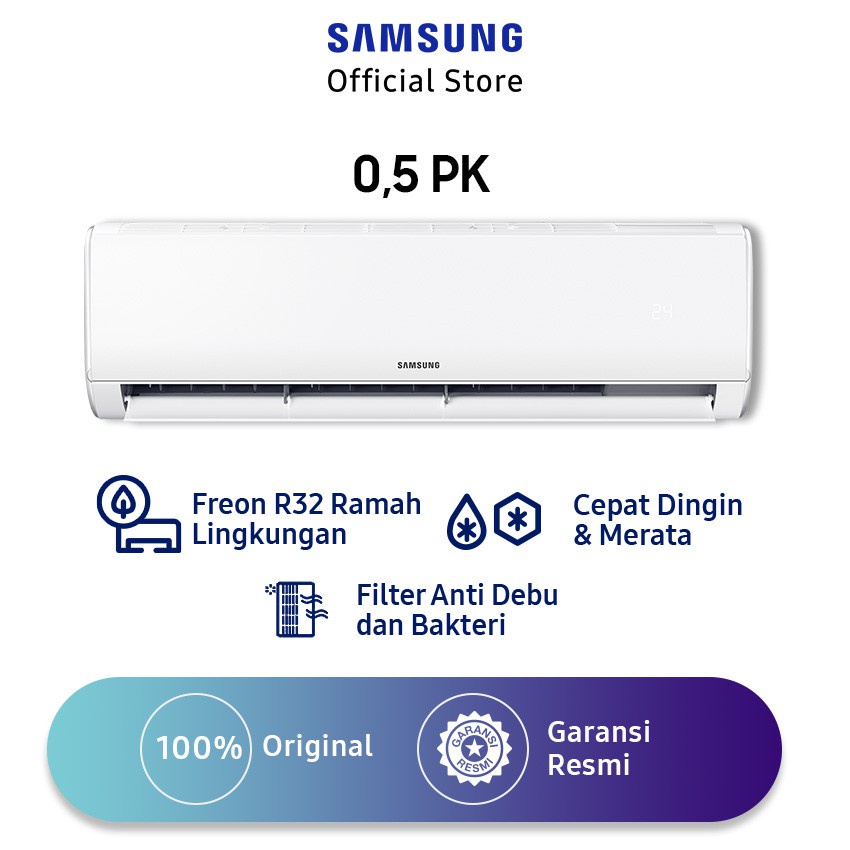 Jual Samsung AC Standard Wall Mount 0.5 PK - AR05TGHQASINSE | Shopee ...