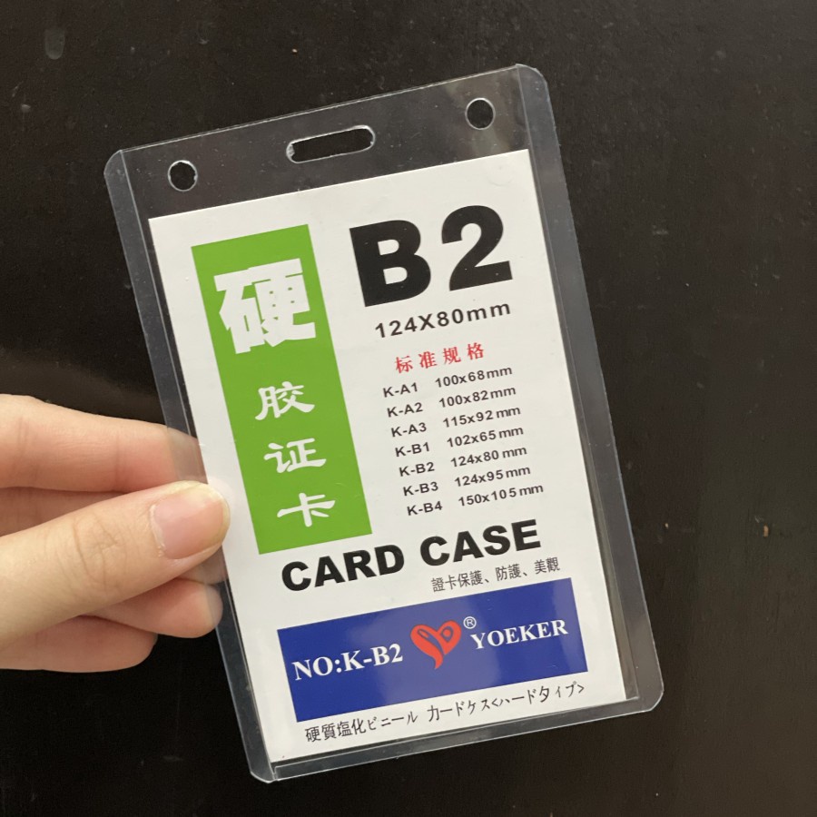 Jual Tempat kartu idcard id Card Case Bening B2 12,4 x 8 cm isi 20 pcs ...