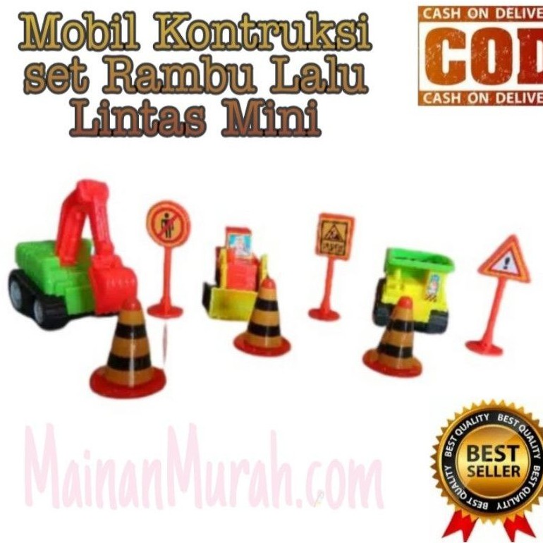 Jual Mainan Mobil Kontruksi 3pc Pull Back MC401-F Star Rider Dan Rambu ...