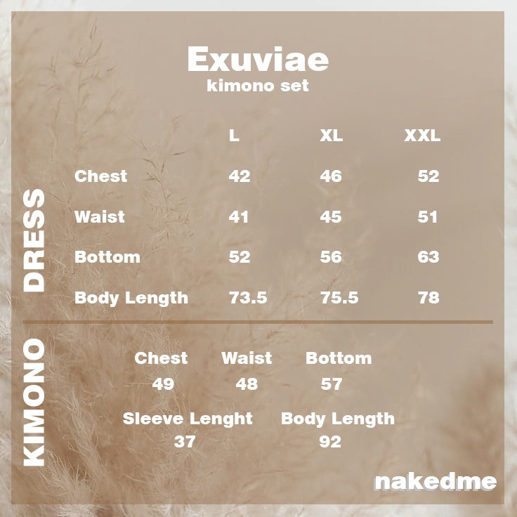 Jual SIZE CHART Exuviae Kimono Set | Shopee Indonesia
