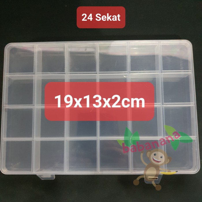 Jual Kotak penyimpanan baut 24 sekat box sparepart set box screw obat ...