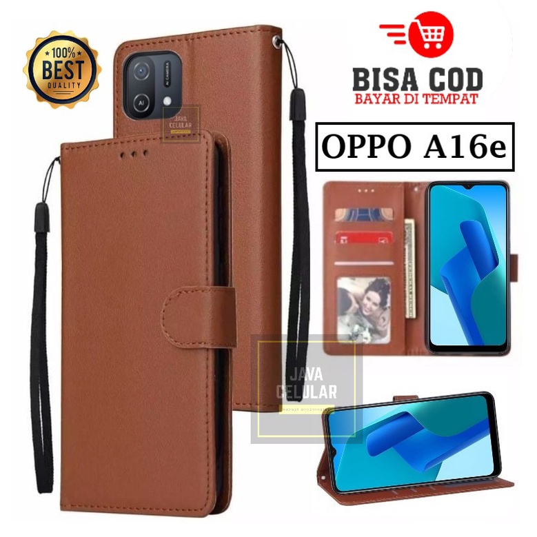 Jual Oppo A16e Case Wallet Kulit Casing Dompet Case Wallet Leather Flip ...