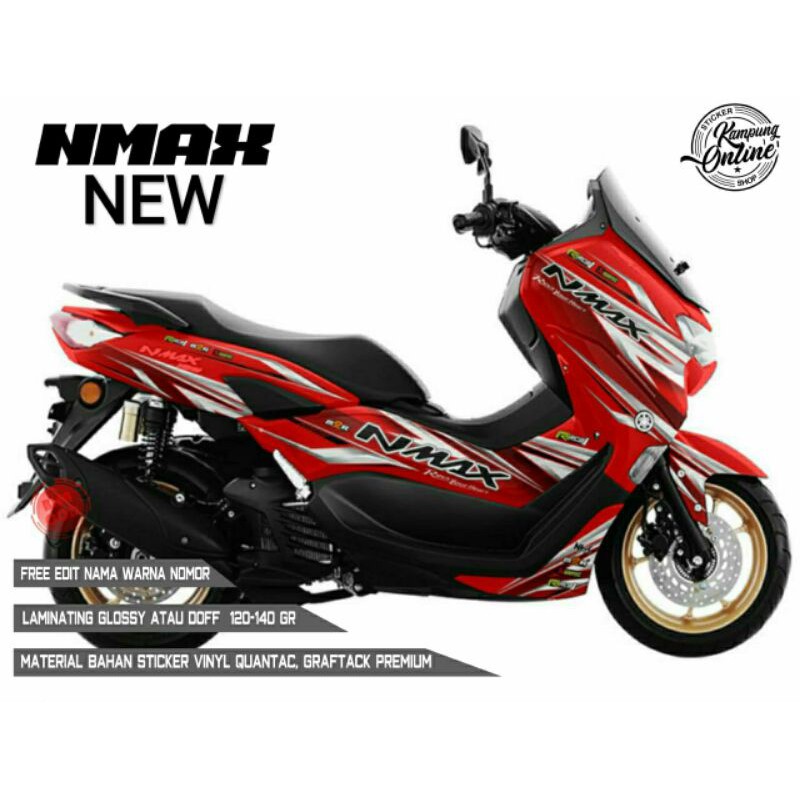 Jual stiker decal nmax new full body motif merah grafis | Shopee Indonesia