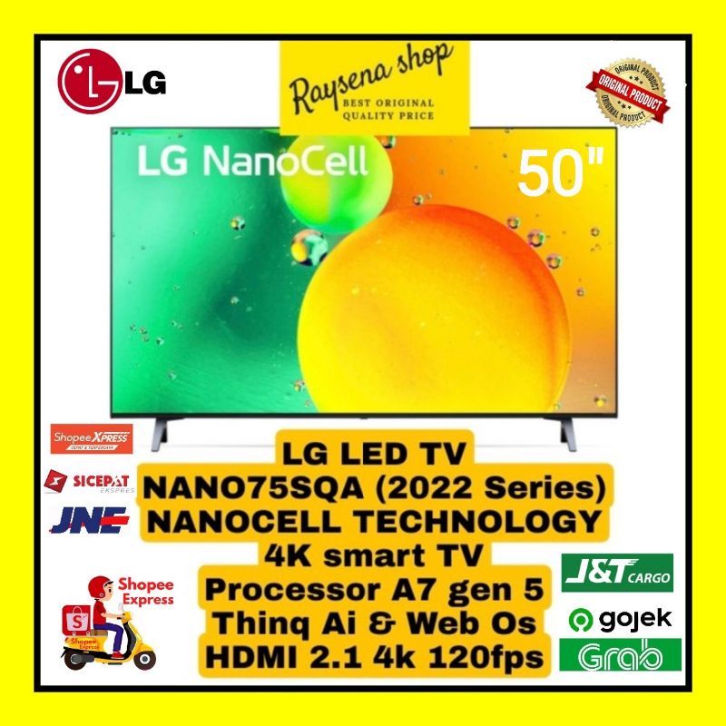 Jual LG 50NANO75SQA - LED SMART TV 50 INCH UHD 4K HDR NANO CELL TV 50NANO75 | Shopee Indonesia
