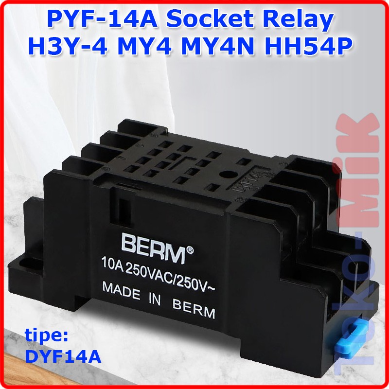 Jual PYF-14A PYF14A DYF14A Socket Relay 14 Pin H3Y-4 MY4 MY4N HH54P | Shopee Indonesia