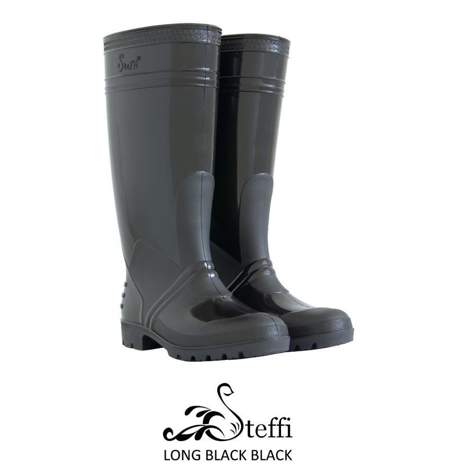 Jual Sepatu Boot / Sepatu Proyek Panjang 26 & 27 Hijau / Hitam STEFFI ...