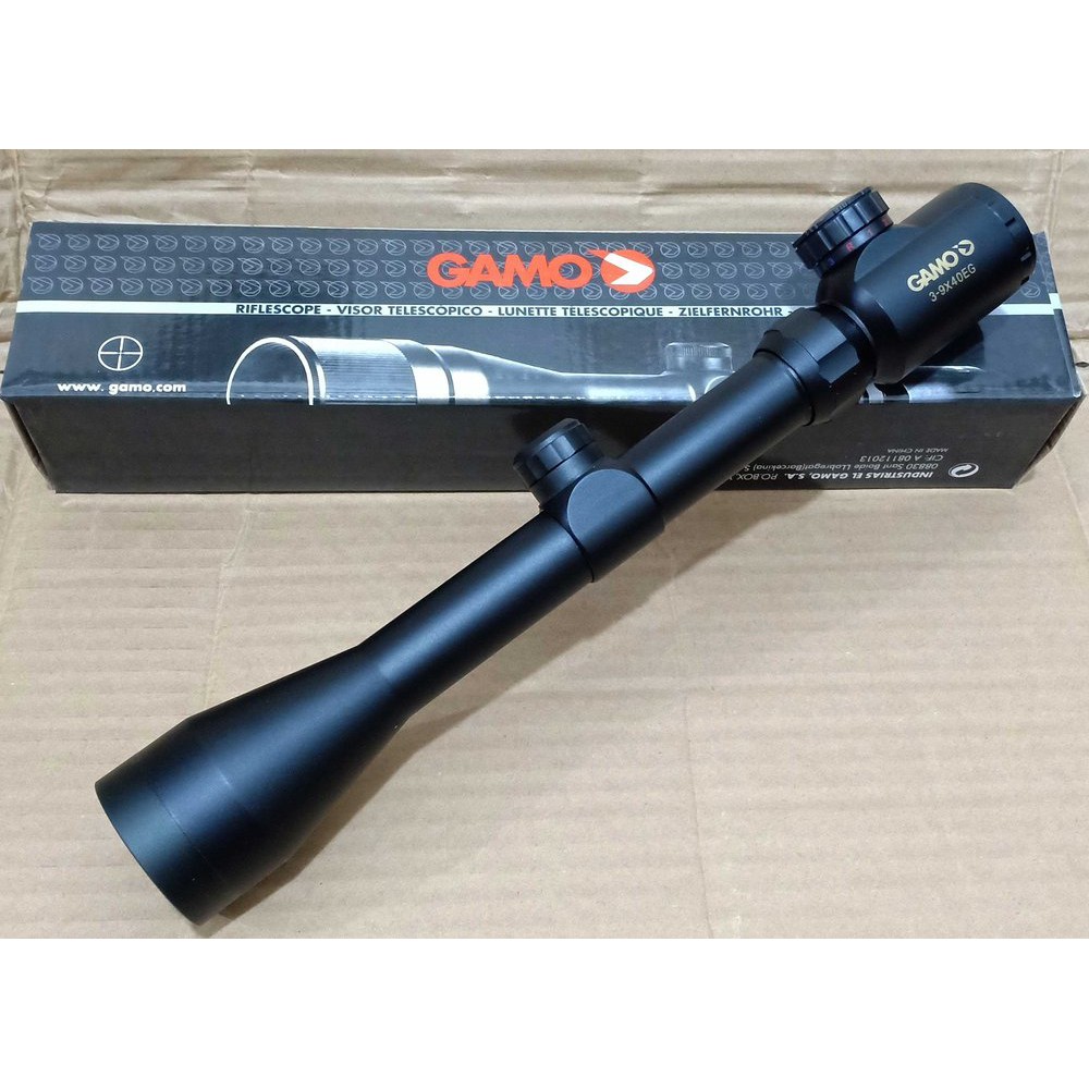 Jual Teleskop / Telescope Senapan GAMO 3-9x40 EG Tiga Lampu Merah,Hijau,Biru | Shopee Indonesia
