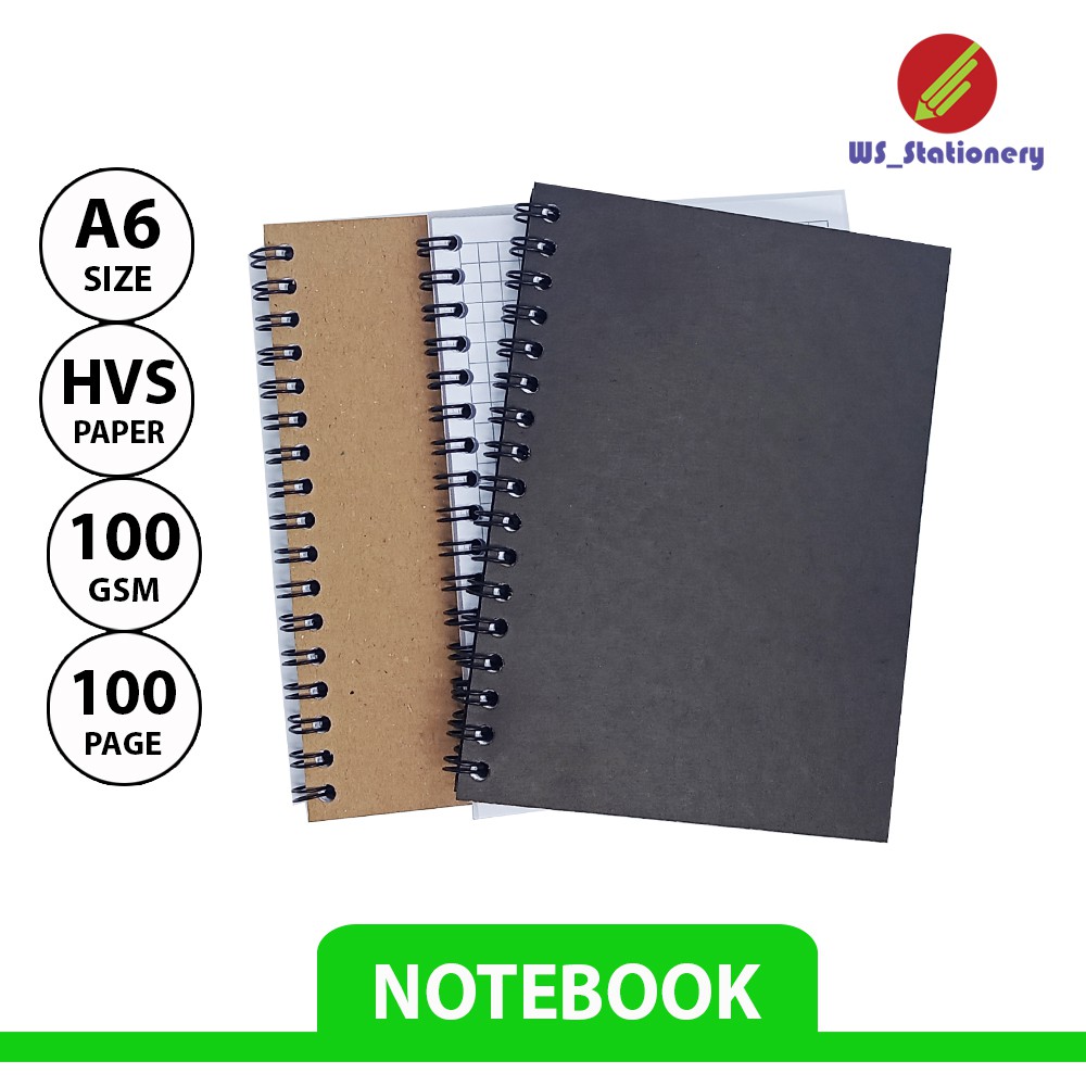 Jual NOTEBOOK A6/JURNAL A6/NOTEPAD/HVS/ GRID/KOTAK2#DOTTED/TITIK2 # ...