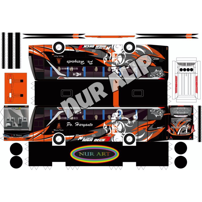 Jual papercraft bus DIY, HARYANTO (wayang orange) | Shopee Indonesia