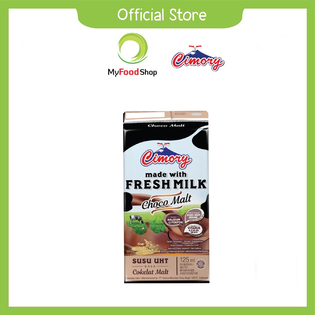 Jual Susu Cimory UHT Fresh Choco Malt 125 ml | Shopee Indonesia