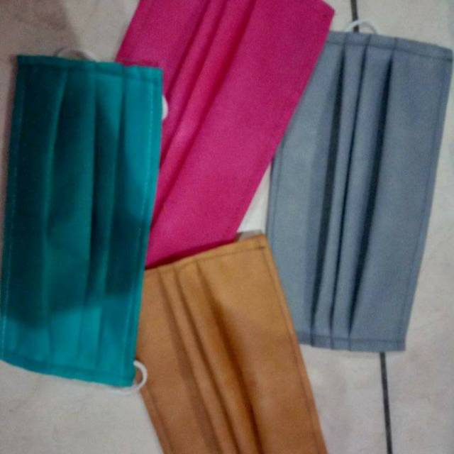 Jual Masker bahan sponbound 2 lapis sekali pakai hijab / non hijab ...