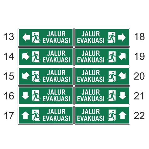 Jual Akrilik rambu jalur evakuasi / EXIT / Muster point - rambu K3 ...
