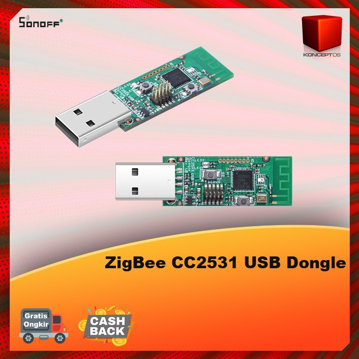 Jual ZigBee DIY Smart Switch Sonoff ZigBee CC2531 USB Dongle | Shopee Indonesia