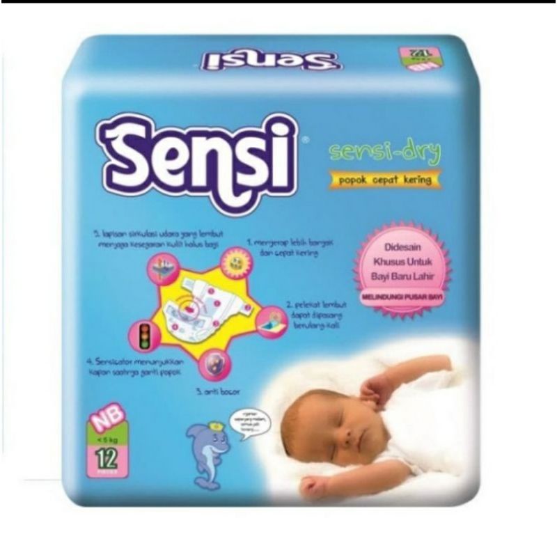 Jual SENSI POPOK PEREKAT DRY NEW BORN NB-12 (POPOK BAYI BARU LAHIR ...