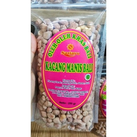 Jual KACANG MANIS BALI ENAKK SARIAYU 250GR ASLI KHAS BALI + BUBBLE WRAP ...