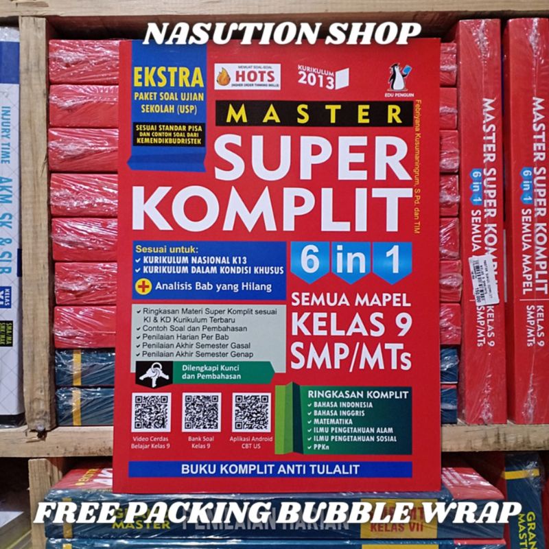 Jual Buku Soal Master Super Komplit Kelas 9 / 3 SMP 6 In 1 Semua Mapel Edu Penguin | Shopee ...