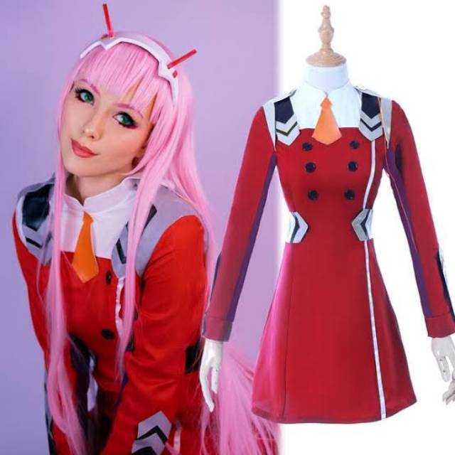 Jual ZERO TWO costume cosplay anime darling in the franxx seifuku ...