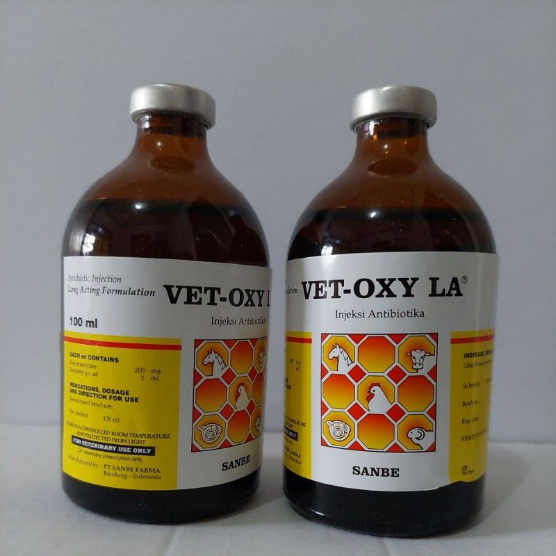 Jual VET-OXY LA 100ml Oxytetracycline 200mg Untuk Mengatasi Penyakit ...