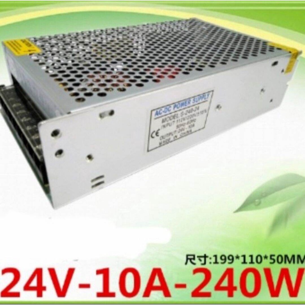 Jual PSU 24v 10a power supply 50w switching led adaptor dll | Shopee ...