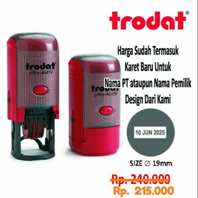 Jual Stempel Trodat 46119 size 19mm | Shopee Indonesia
