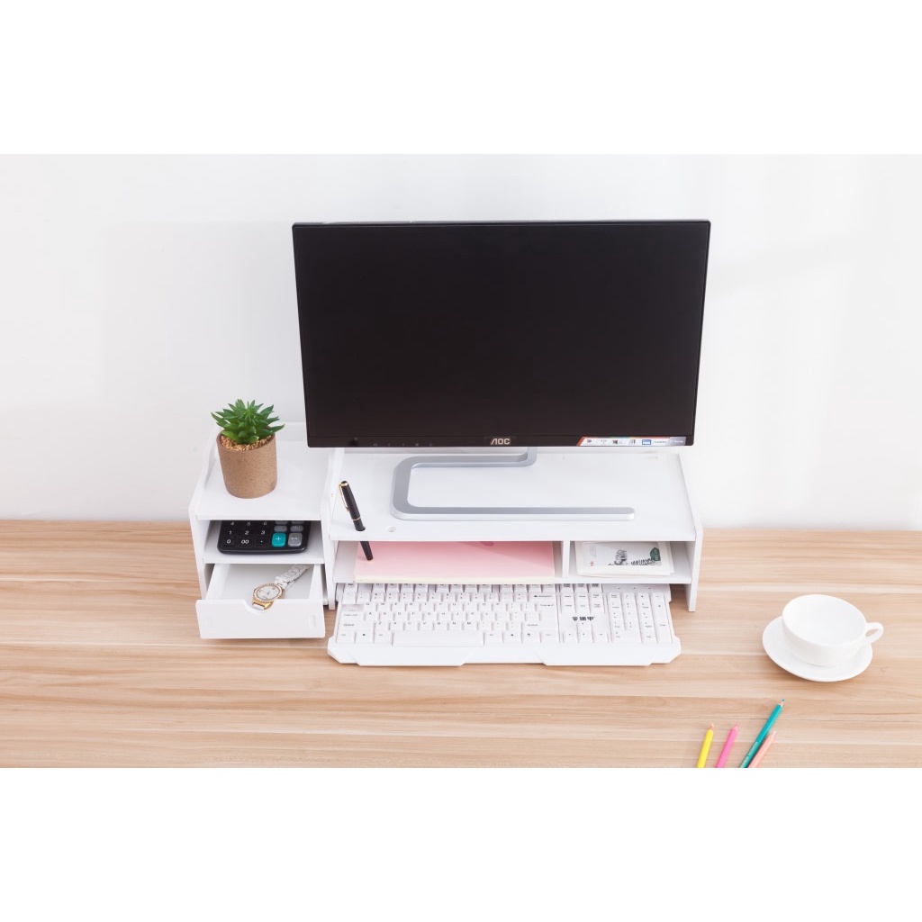 Jual Meja Monitor, Meja Laptop, HPL shabby portable putih vintage ...