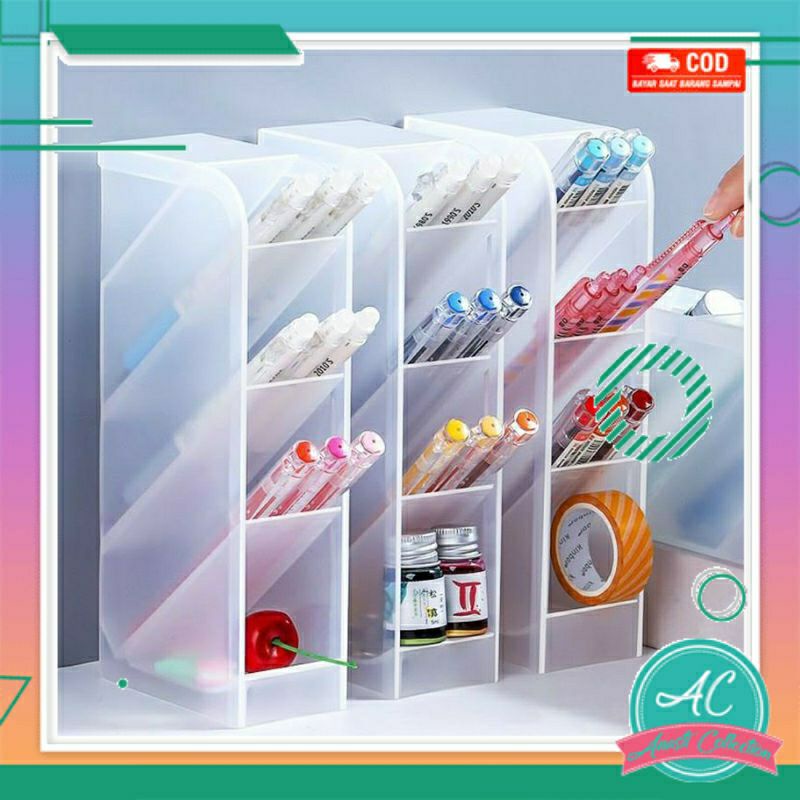 Jual rak kosmetik transparan laci 3 susun rak atk meja serbaguna ...