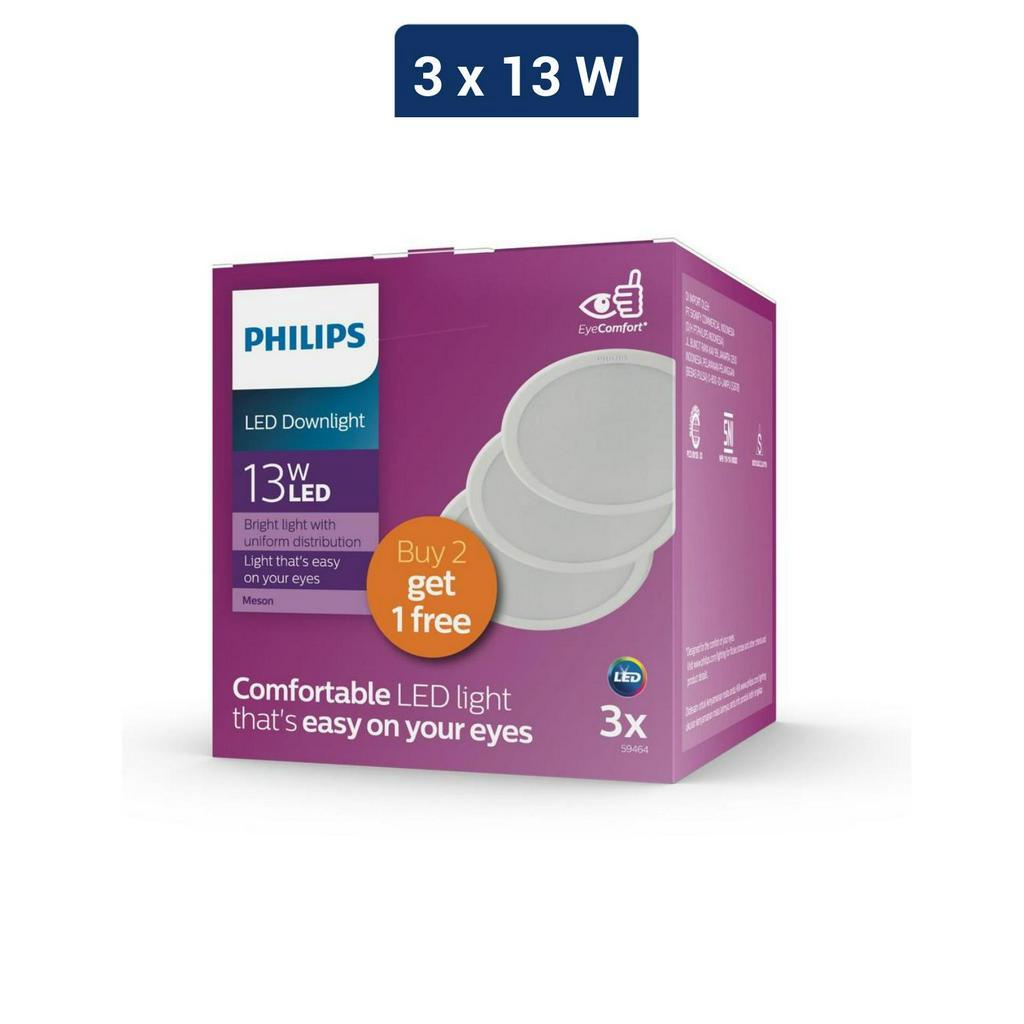 Jual Philips Lampu LED Downlight Multipack Meson 13W - Beli 2 Gratis 1 | Shopee Indonesia