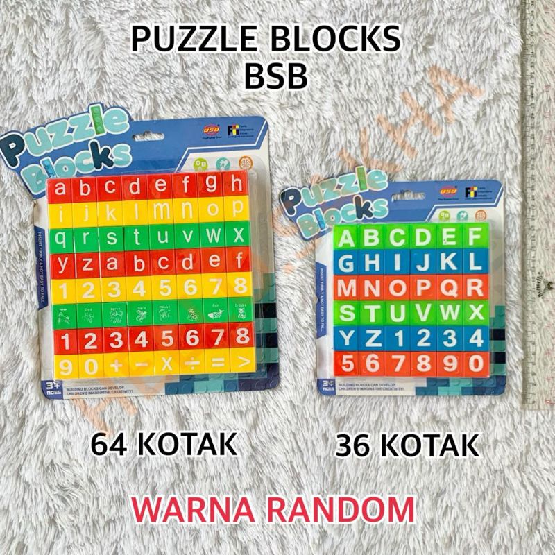 Jual MAINAN EDUKASI PUZZLE BLOCKS ALPHABET ABC DAN NUMBERS 123 ...