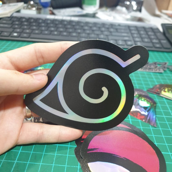 Jual Sticker Hologram Anime Besar - PSH1032 - Naruto Konoha Logo ...