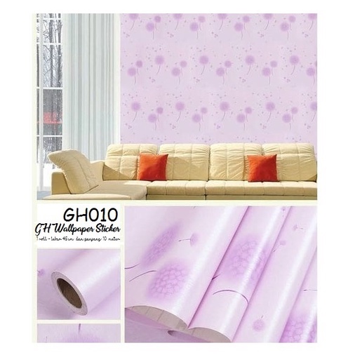 Jual Wallpaper Dinding Kamar Tidur Sticker Bahan PVC Ukuran 45Cm 8meter ...
