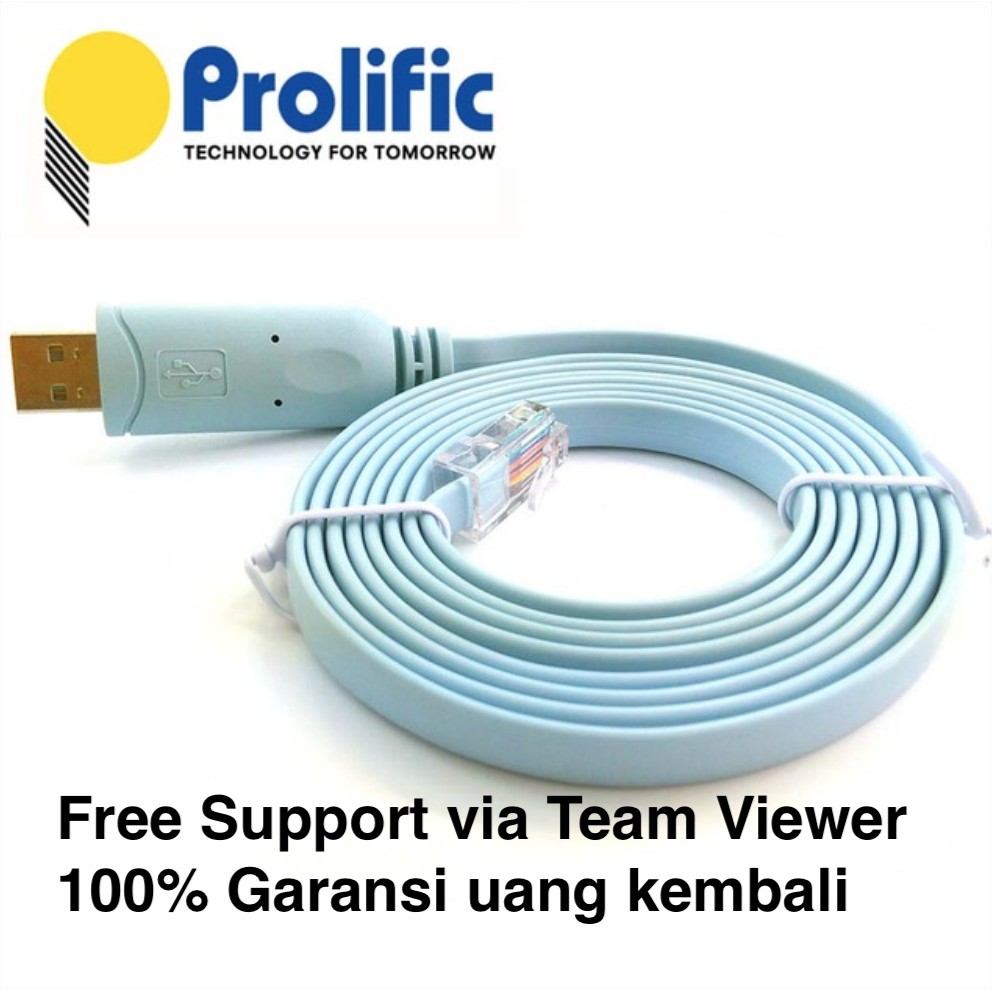Jual Prolific PL2303RA USB RS232 to RJ45 Console Cable Cisco Fortinet ...