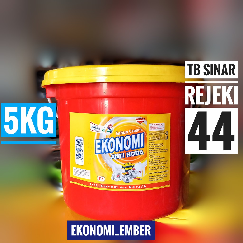 Jual CREAM EKONOMI EMBER 5 KG — 4.850 Gram Sabun Colek Kuning Krem Anti ...