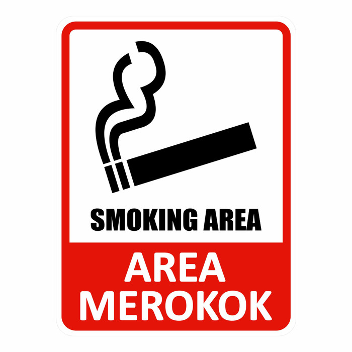 Jual Rambu Plang Area Merokok 45cm x 60cm Plat Alumunium Elegan ...