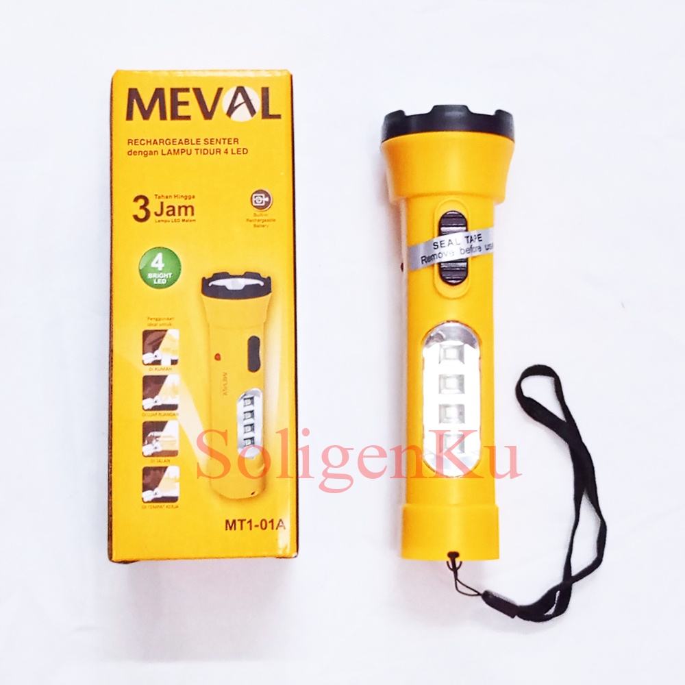 Jual Senter Charger MEVAL EML 4 LED Emergency Lamp MT1-01A | Shopee ...