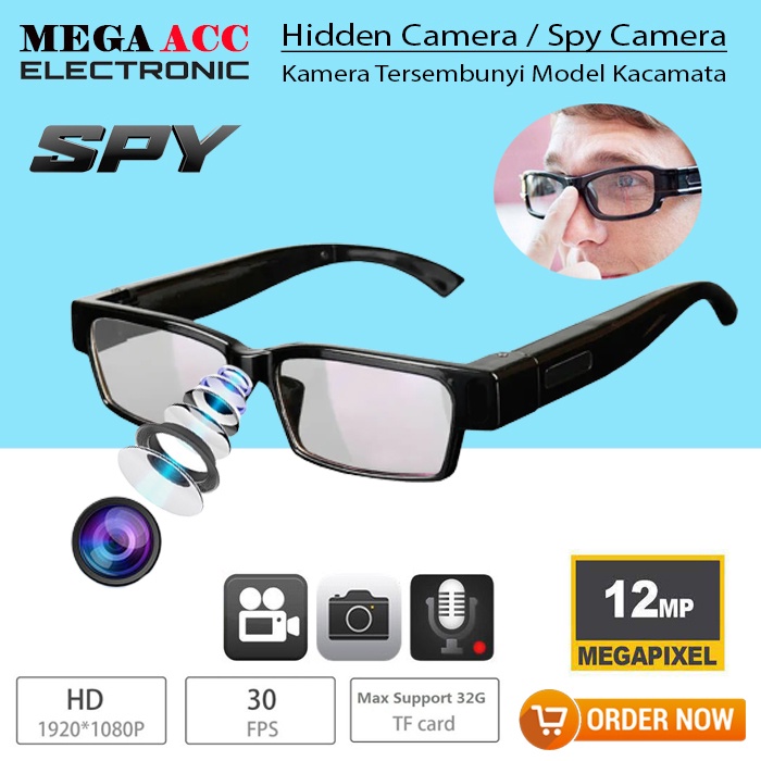 Jual Spy Camera Eyeglasses Full Frame 12Mp HD1080P - Hidden Camera ...
