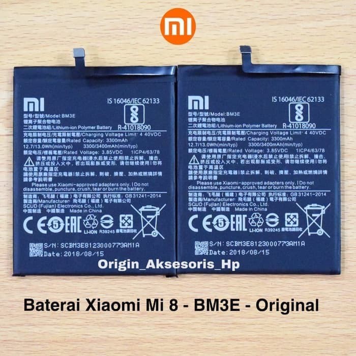 Jual Baterai Xiaomi Mi 8 Mi8 BM3E Original Batre Hp Xiaomi BM 3E ...