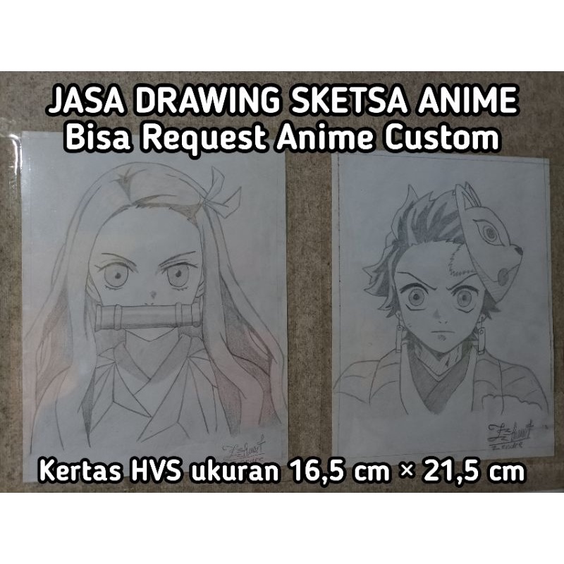 Jual jasa drawing sketsa anime, jasa request sketsa anime, jasa sketsa ...