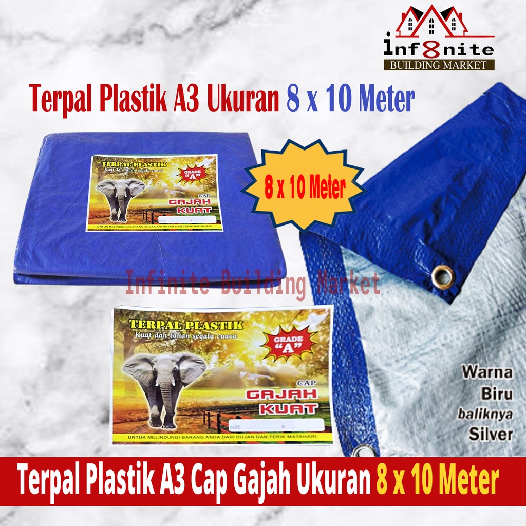 Jual Terpal Plastik Tenda A3 8 x 10 Meter Tebal Murah Terpal Cap Gajah ...