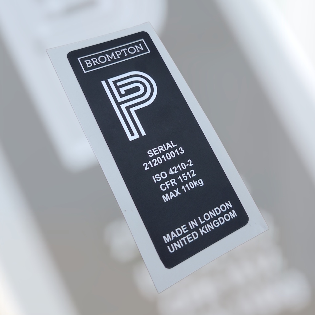 Jual Stiker decal Serial Number Brompton Premium | Shopee Indonesia