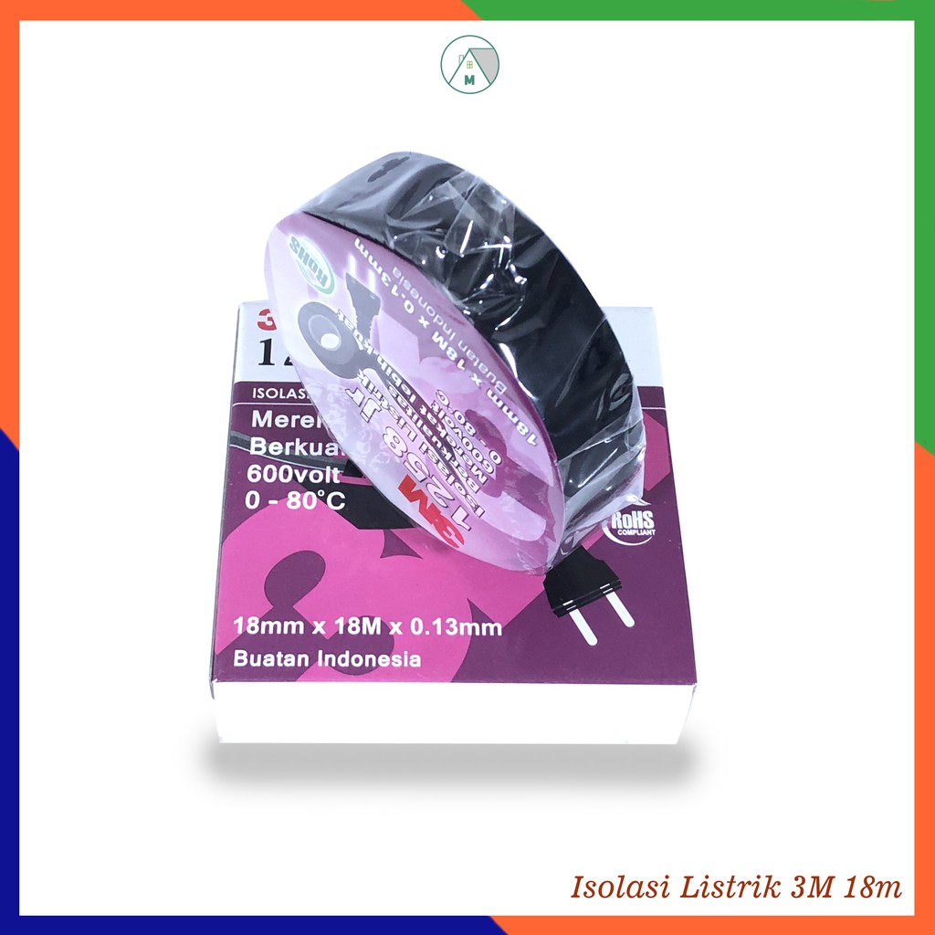 Jual Solasi Listrik Kabel Isolator Perekat 3M Berkualitas 18 Meter | Shopee Indonesia