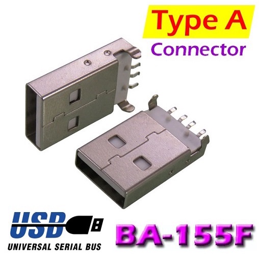 Jual Socket USB MALE for PCB 4 pin USB 2.0 Male Socket Connector 4 Pin ...