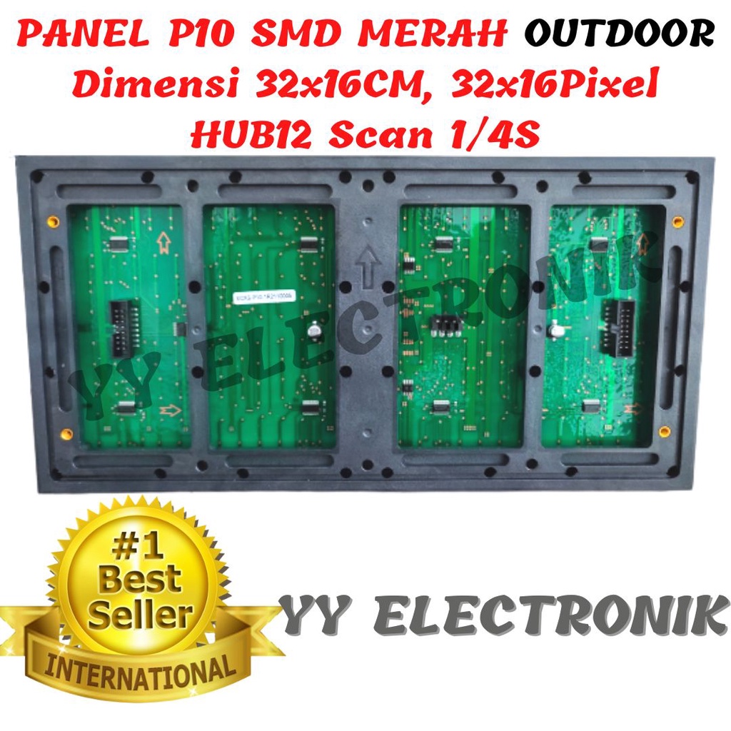 Jual Panel Module Modul LED P10 Running Text SMD Merah Red Outdoor ...