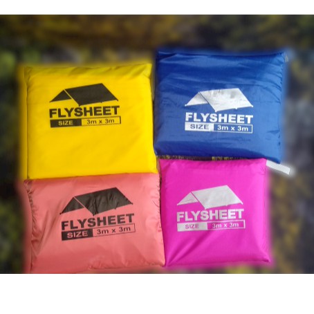Jual Flysheet 3x3 meter bivak flesit tenda flyshet atap tenda bahan ...
