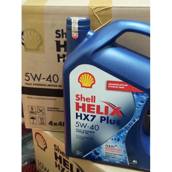 Jual OLI SHELL HELIX HX7 PLUS 5W/40 SCAN BARCODE RESMI | Shopee Indonesia