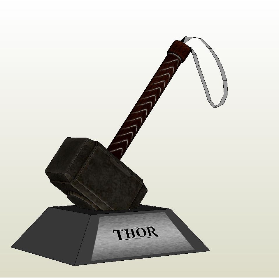 Jual DIY Papercraft Weapon Thor Hammer 35cm | Shopee Indonesia