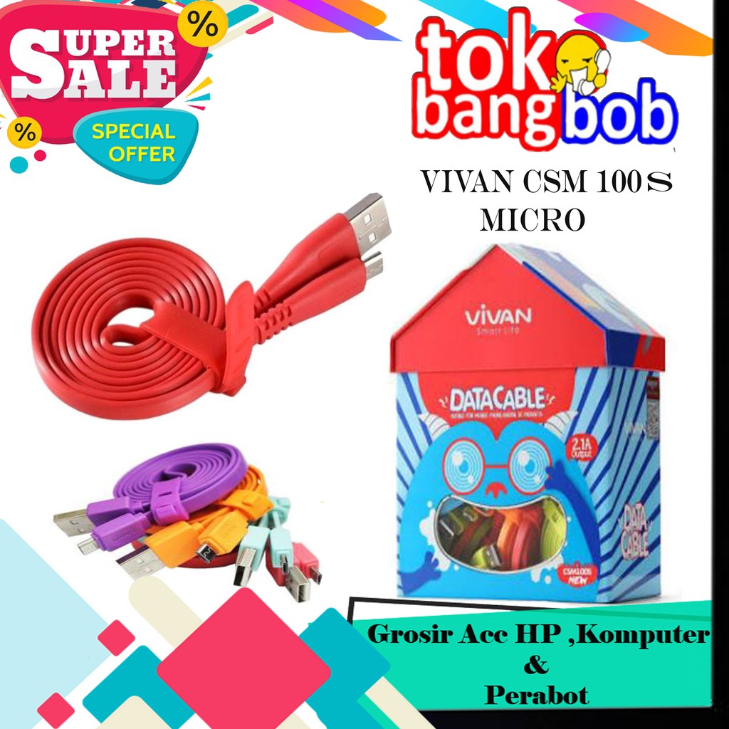 Jual Kabel Data Micro Vivan CSM100S For Android | Shopee Indonesia