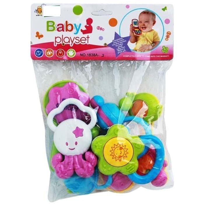 Jual Mainan Anak Bayi Baby Toys Rattle Playset Teether Bunyi Bunyian ...