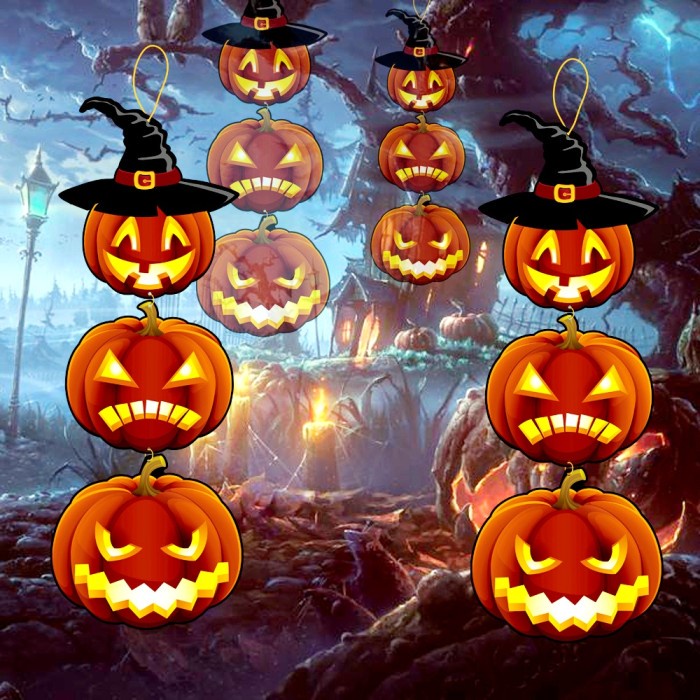 Jual Gantungan Labu Susun Dekorasi Banner Pumpkin Jack O Lantern ...