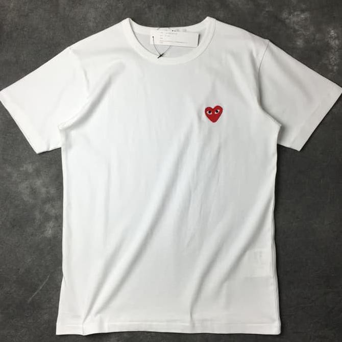 Jual CDG COMME DES GARCONS - RED LOGO TEE - PUTIH, S {PRODUK TERBARU ...