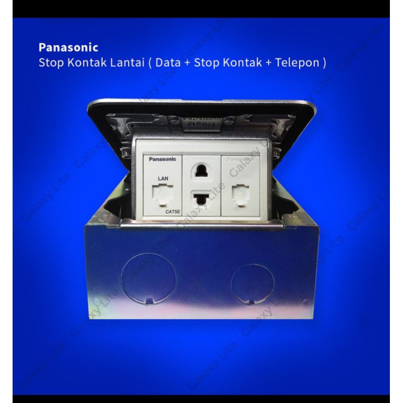 Jual stop kontak lantai cat5 telp panasonic floor soket cat 5 telp ...